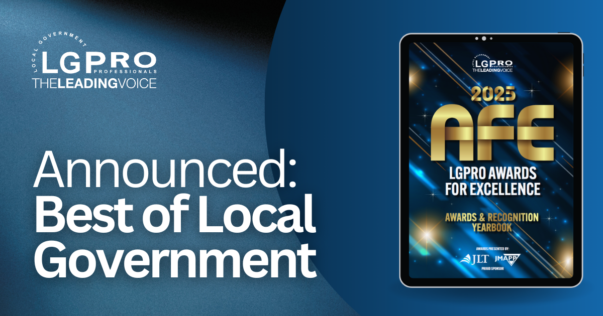 Best of Local Government Revealed in Awards for Excellence
